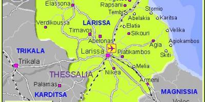 Larissa Grecia mappa - Mappa di Larissa in Grecia (Europa del Sud - Europa)